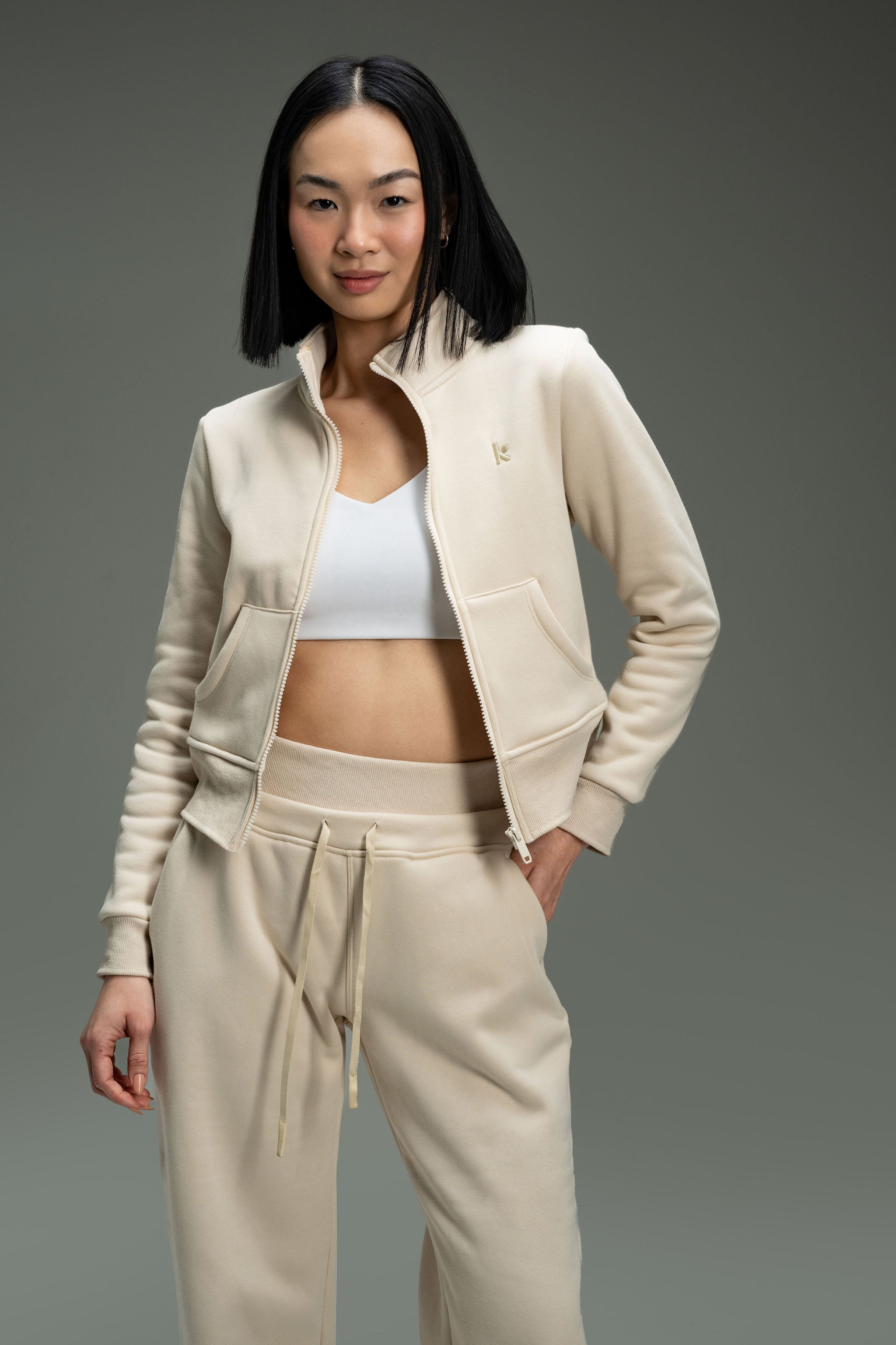 CozyTec Up Jacket - Blush Nude – Kamo Fitness