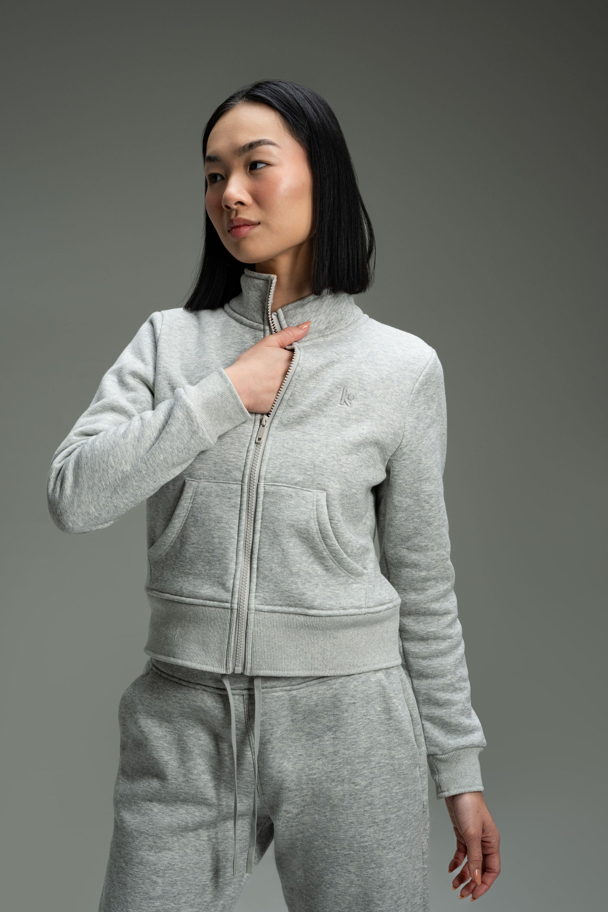 CozyTec Up Jacket - Heather Grey – Kamo Fitness