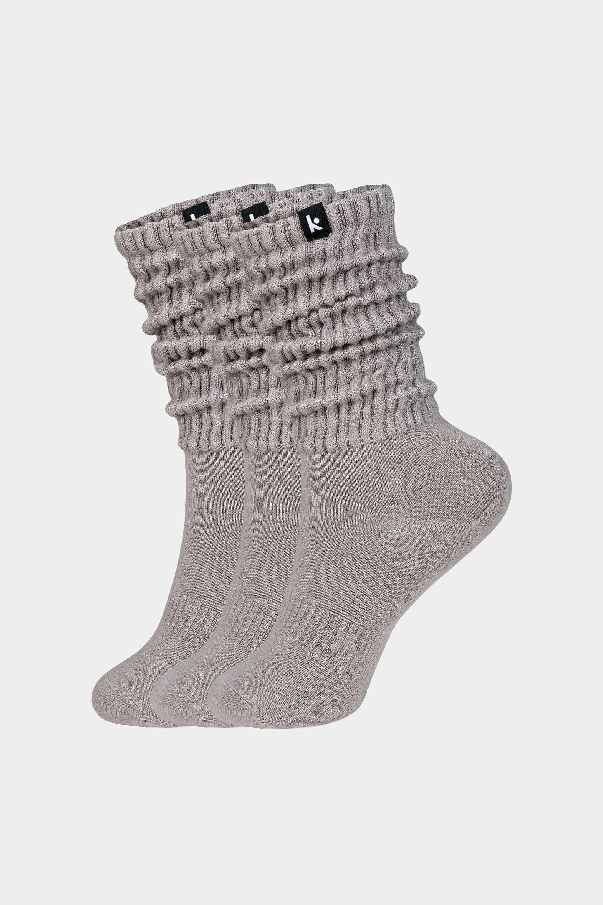 3-Pair Pack Cozy Scrunch Socks - Porpoise – Kamo Fitness